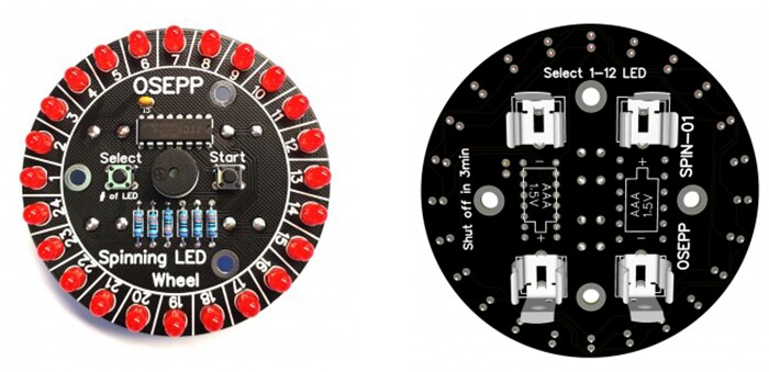 Spinning Wheel DIY Solder Kit - OSEPP Electronics | Mouser