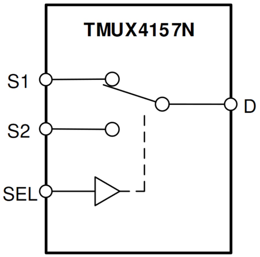 TMUX4157N 2:1 SPDT Negative Voltage Switch - TI | Mouser