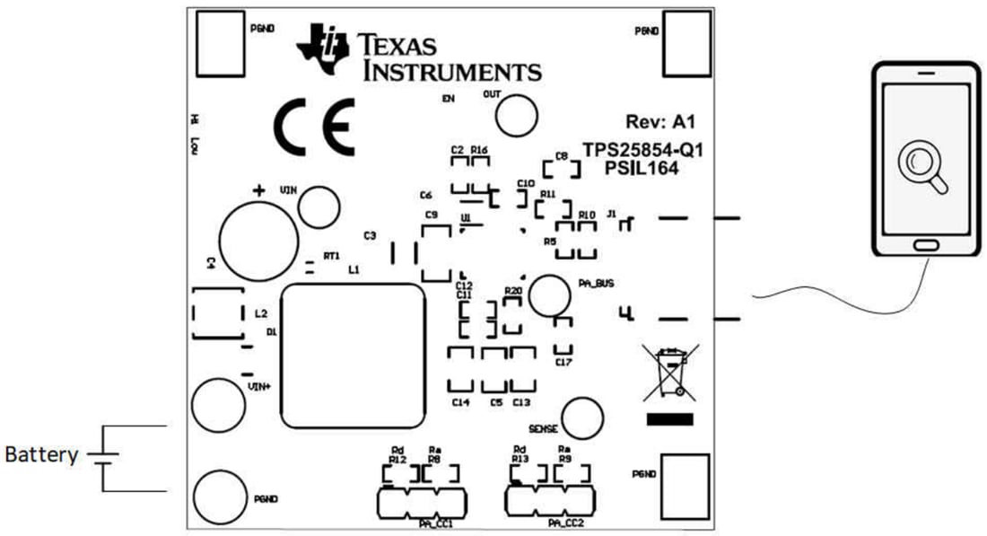 TPS25854Q1EVM-164 Controller Evaluation Module - TI | Mouser