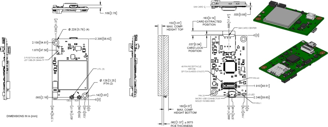 Dragonfly Embedded IoT Cellular Modem & SoMs - MultiTech | Mouser