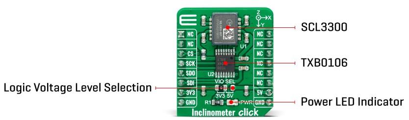 Inclinometer Click - Mikroe | Mouser