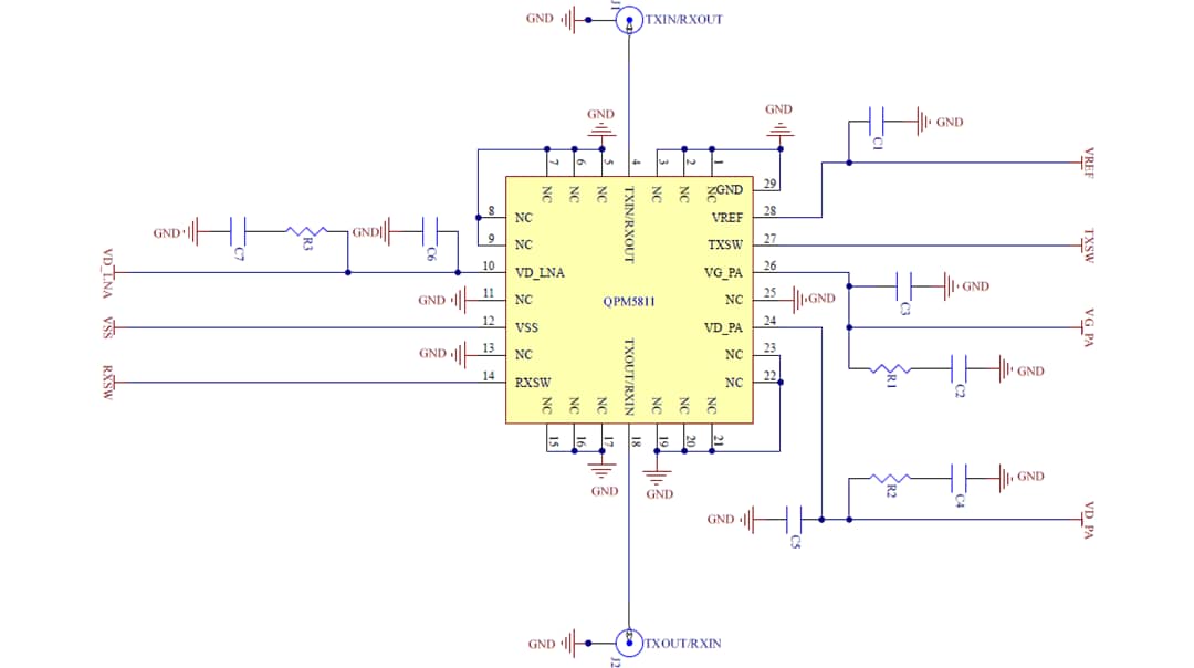 QPM5811 0.5W GaAs MMIC Front-End Module - Qorvo | Mouser