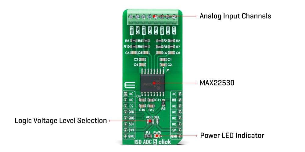 ISO ADC 5 Click - Mikroe | Mouser
