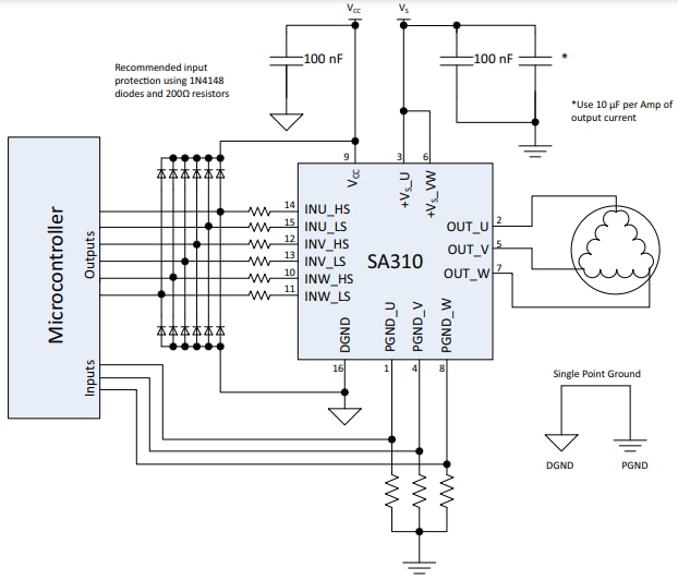 SA310 Brushless DC Motor Driver - Apex Microtechnology | Mouser