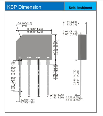 KBP Bridge Rectifiers - PANJIT | Mouser