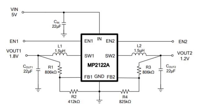 MP2122A Switching Voltage Regulators - MPS | Mouser