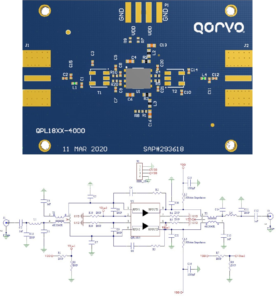 QPL1815EVB Evaluation Board - Qorvo | Mouser