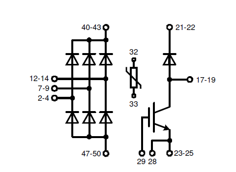 MDMA280UB1600PTED Standard Rectifier Modules - IXYS | Mouser