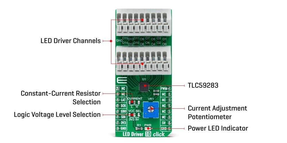 LED Driver 10 Click - Mikroe | Mouser