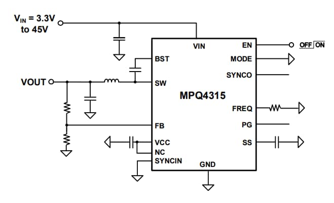 MPQ4315 Synchronous Step-Down Converters - MPS | Mouser