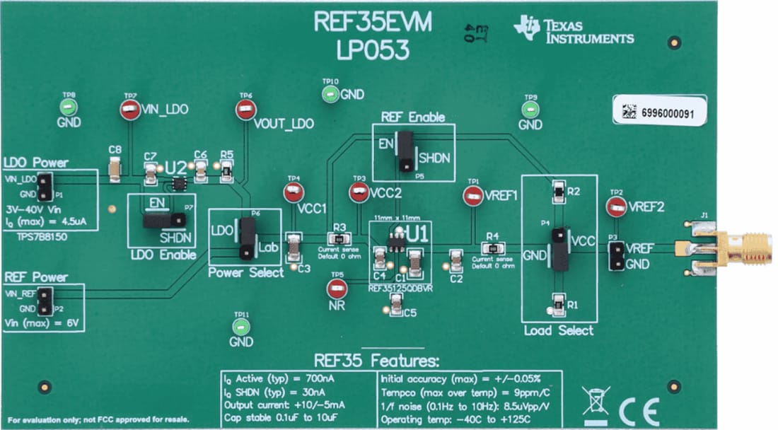 REF35 Voltage Reference Evaluation Module - TI | Mouser