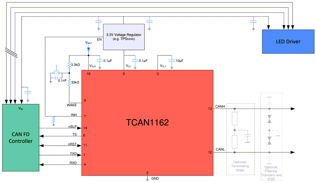 TCAN1162-Q1 Automotive CAN FD Transceiver - TI | Mouser