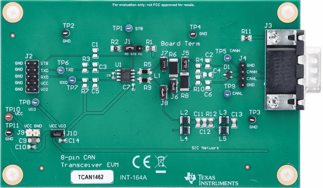 TCAN1462EVM Transceiver Evaluation Module - TI | Mouser