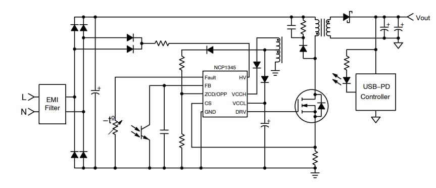 NCP1345 Quasi-Resonant Flyback Controllers - onsemi | Mouser