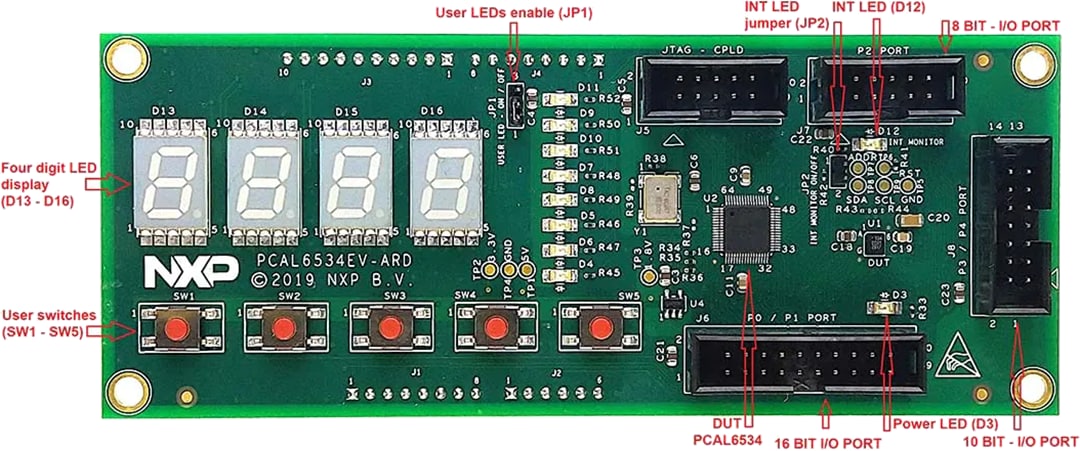 PCAL6534EV 34-Bit GPIO Arduino Shield - NXP Semiconductors | Mouser