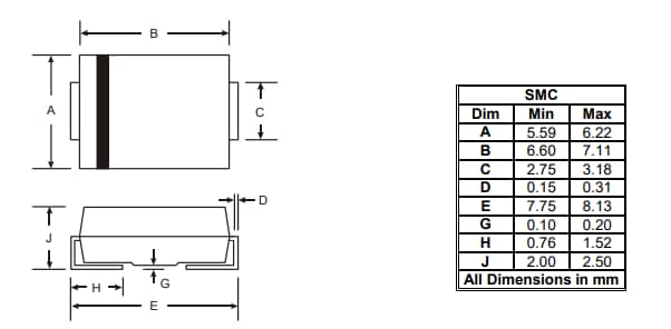 S8MCQ Surface Mount Glass Passivated Rectifier - Diodes Inc | Mouser