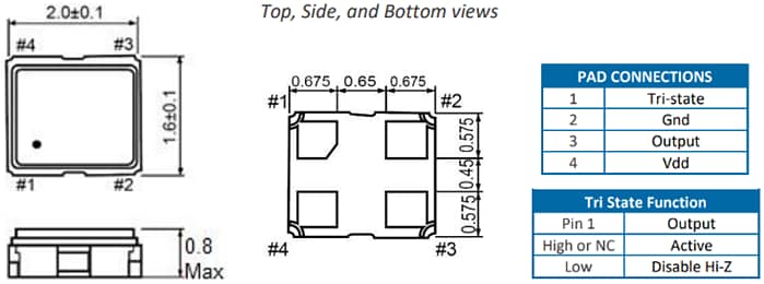 ECS-TXO-2016MV MultiVolt™ CMOS TCXOs - ECS | Mouser