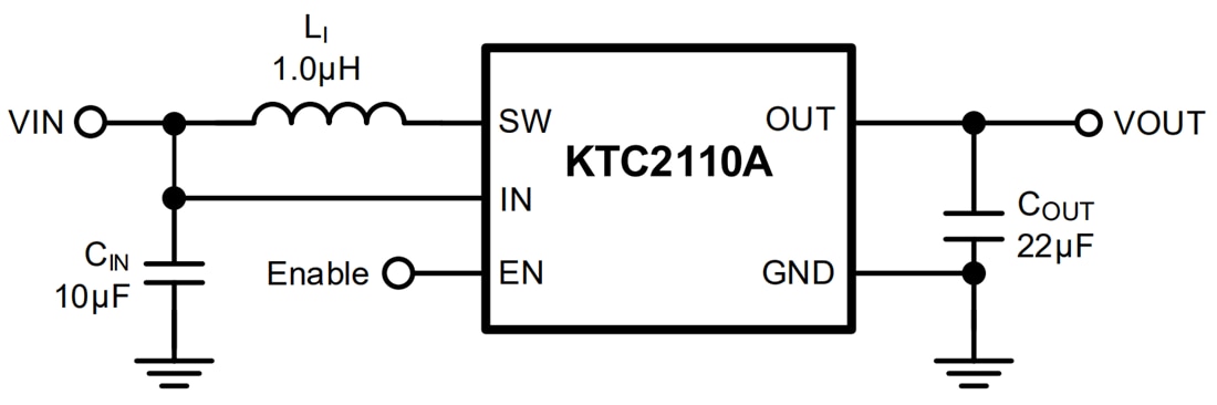 KTC2110A Low IQ Synchronous Boost - Kinetic Technologies | Mouser