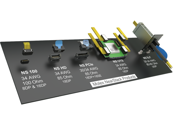 NearStack PCIe Connector System & Cable Assemblies - Molex | Mouser