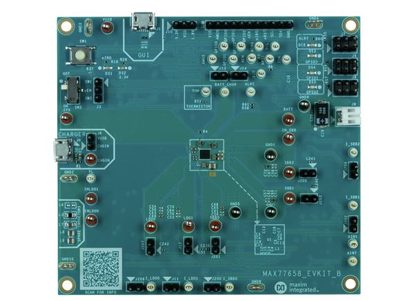 MAX77658EVKIT Evaluation Kit - Analog Devices / Maxim Integrated | Mouser