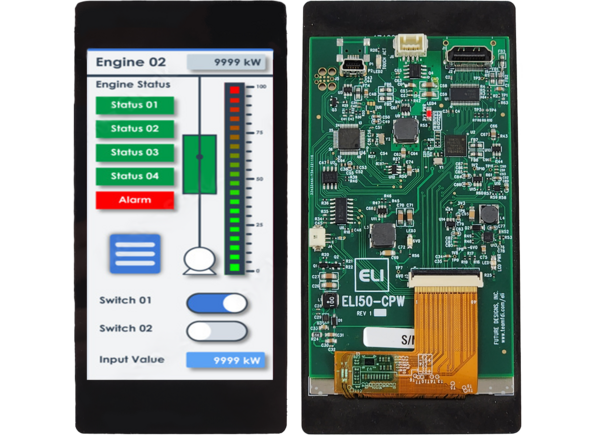 ELI50-CPW 5.0" PCAP Touch Screen LCD Module - FDI | Mouser