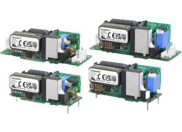 TECS/TEPS Series 45W/65W Power Supplies - Cosel | Mouser