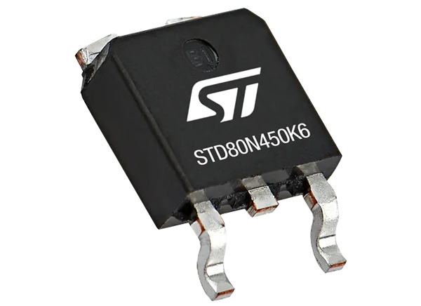 STD80N450K6 800V 10A MDmesh K6 Power MOSFET - STMicro | Mouser
