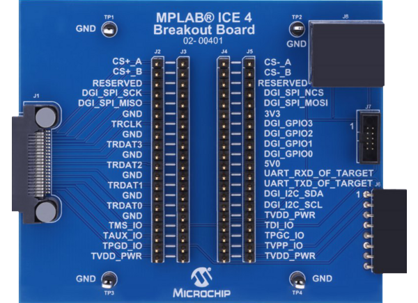 MPLAB ICE 4 In-Circuit Emulator Breakout Board - Microchip Technology ...