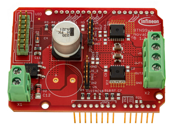 DC-SHIELD_BTN9960LV DC Motor Control Eval Kit - Infineon Technologies | Mouser