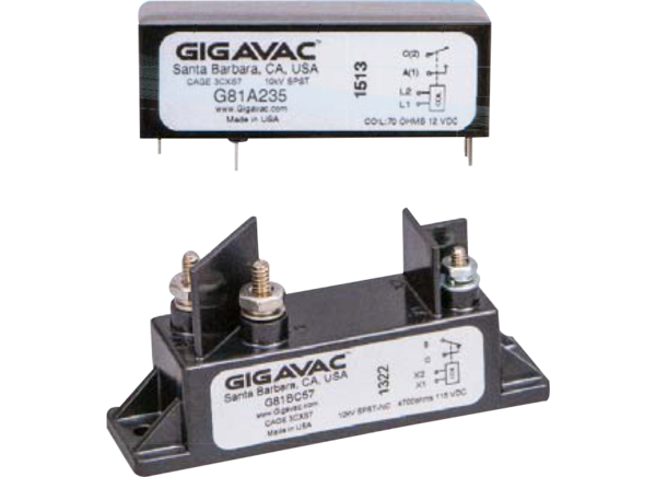 G81A Series Single Pole Single Throw HV Relays - Gigavac | Mouser