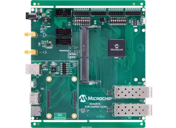 EVB-LAN9662 Carrier Board - Microchip Technology | Mouser