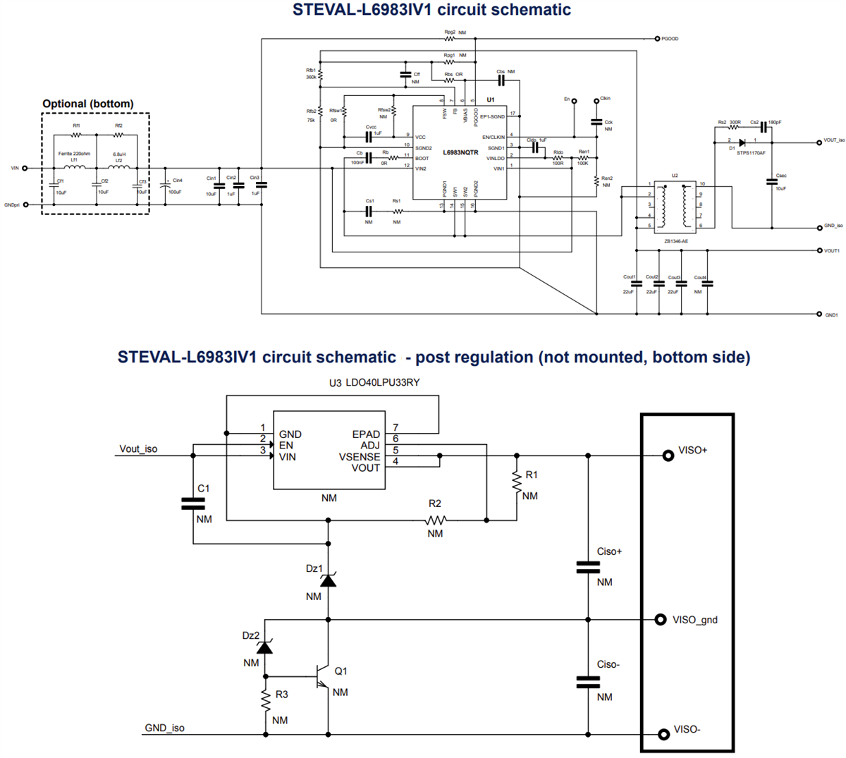 STEVAL-L6983IV1 Synchronous Iso-Buck Eval Board - STMicro | Mouser
