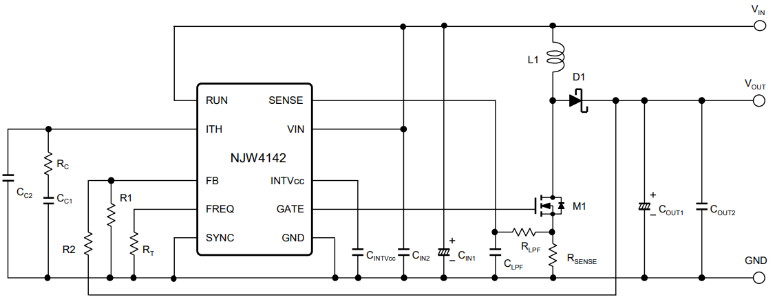 NJW4142 MOSFET Drive Switching Regulator IC - Nisshinbo | Mouser