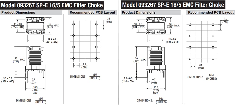 071923 & 093267 EMC Filter Chokes - Bourns | Mouser
