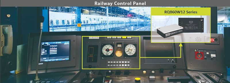 RQB60W12 Quarter-Brick Railway DC-DC Converters - Mean Well | Mouser