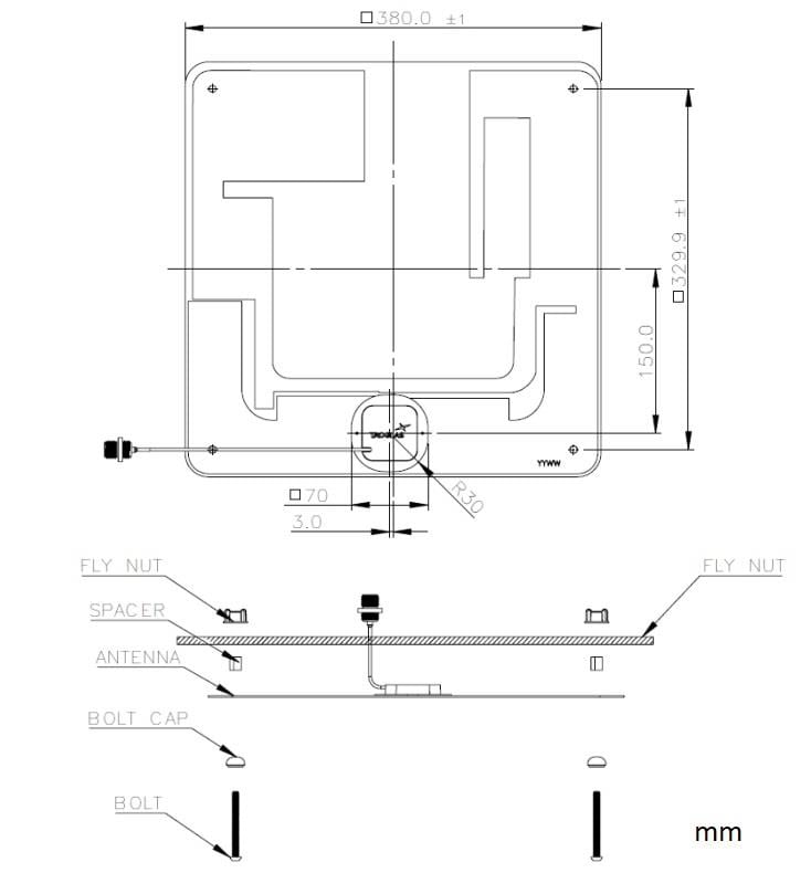 CM.05.108H21 Ceiling Mount Antenna - Taoglas | Mouser