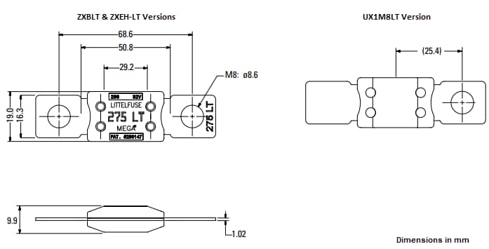 MEGA Low Temperature Automotive Fuses - Littelfuse | Mouser