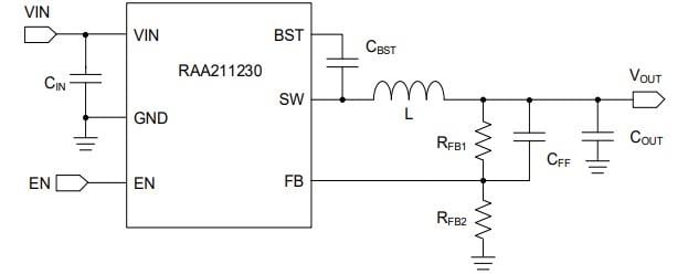 RAA211230 Synchronous Buck Regulator - Renesas | Mouser