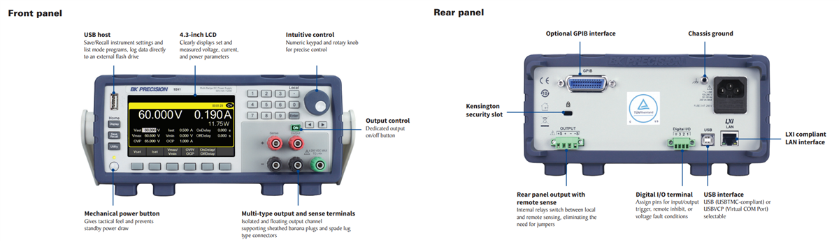 9240 Multi-Range DC Power Supplies - B&K | Mouser