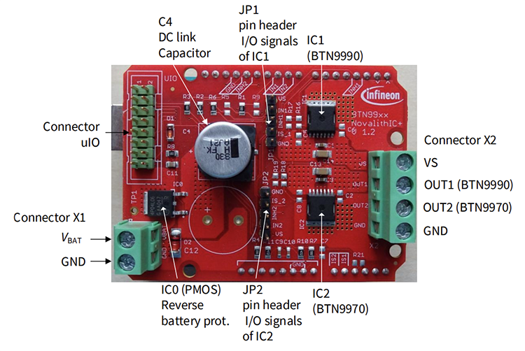DC-SHIELD_BTN9960LV DC Motor Control Eval Kit - Infineon Technologies ...