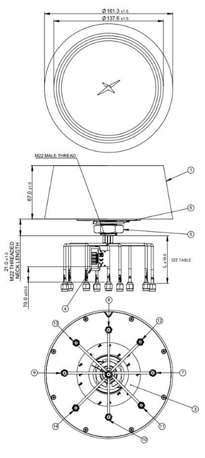 Synergy XR 9-in-1 Antennas - Taoglas | Mouser