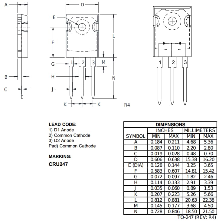 CRU247 Rectifier Diodes - Central | Mouser