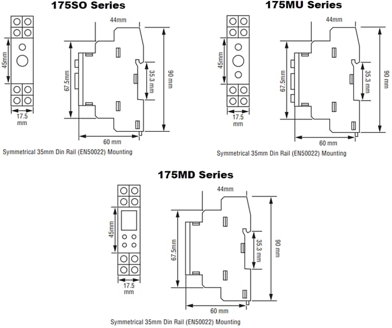 175 Series DIN-Rail Timers - ATC Automatic Timing & Controls | Mouser