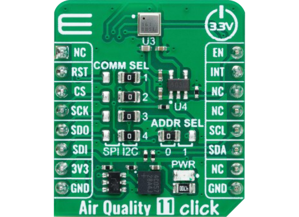 MIKROE-6063 Air Quality 11 Click - Mikroe | Mouser