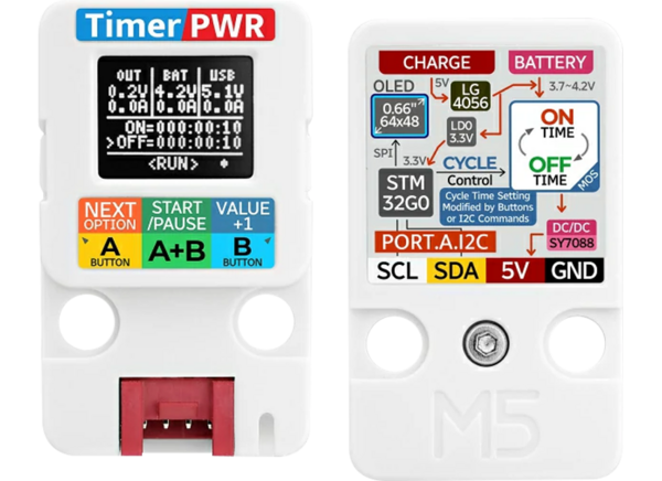 U189 TimerPWR Unit - M5Stack | Mouser