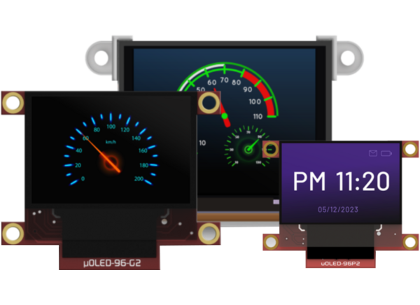 uOLED-xP2 Display Modules - 4D Systems | Mouser