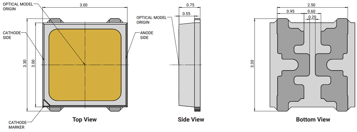 J Series® JB3030C 3V E & F Class LEDs - Cree LED | Mouser