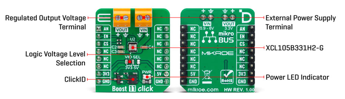 MIKROE-6061 Boost 11 Click - Mikroe | Mouser