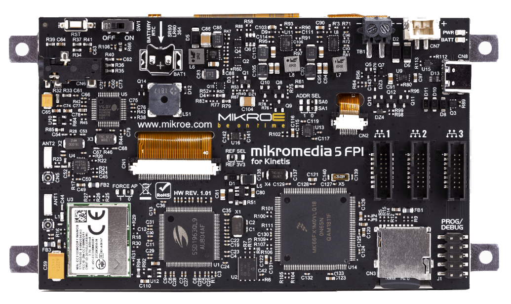 Mikromedia 5 for Kinetis Resistive FPI with Frame - Mikroe | Mouser