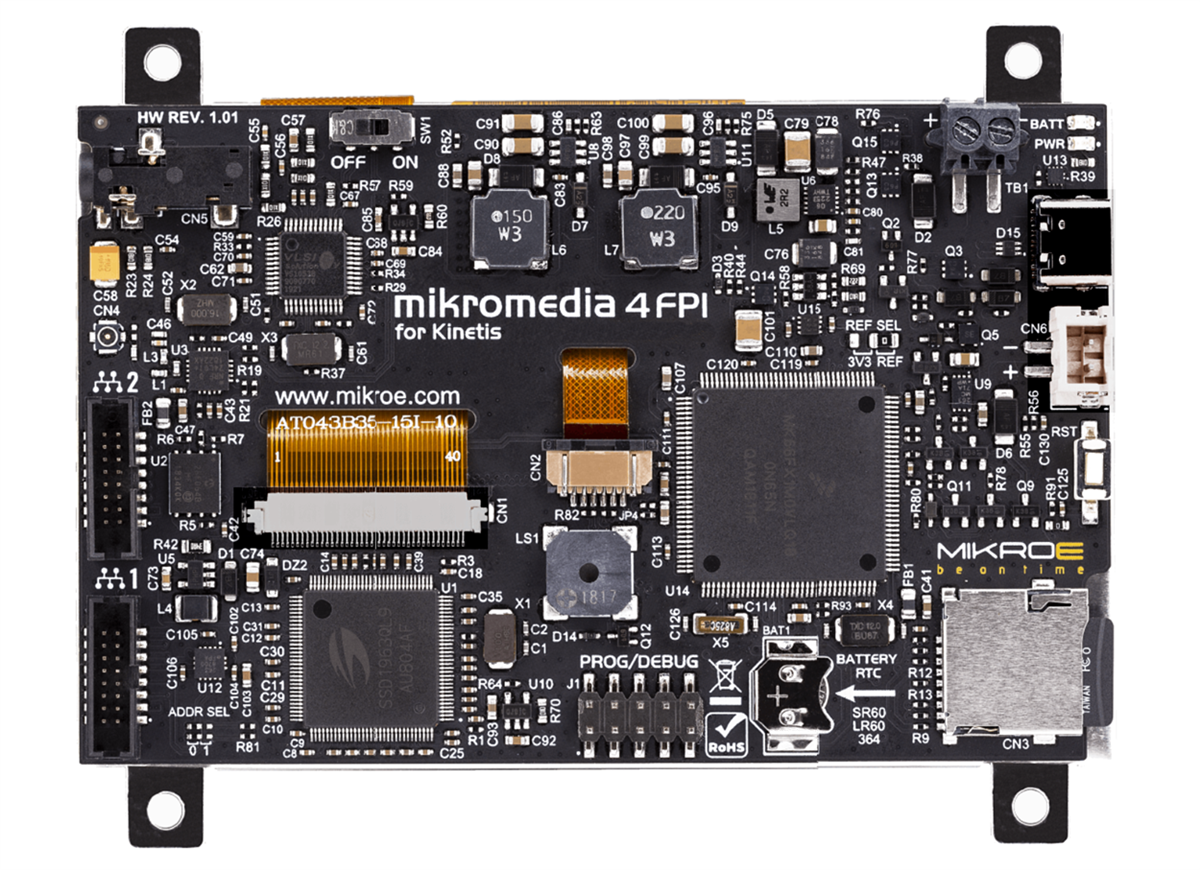 Mikromedia 4 for Kinetis Resistive FPI with Frame - Mikroe | Mouser